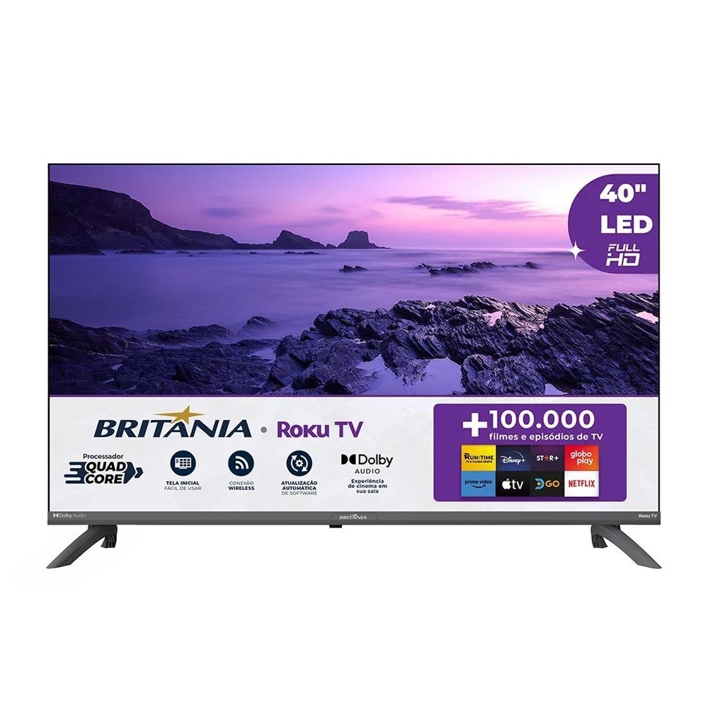TV 40 POLEGADAS LCD LED BRITANIA BTV40E3E – Basílio Eletro